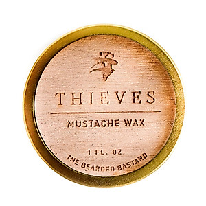 TBB Thieves Mustache Wax for Men | Tame & Style Your Mustache | Excellent Grooming, Excellnet Scent (1 Oz.)