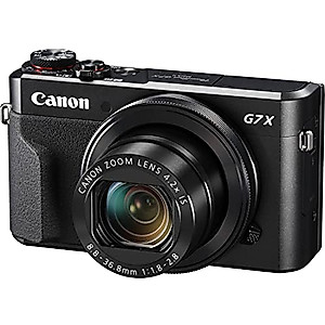 Camera PowerShot G7 X Mark II Digital Camera (Black) Bundle with SanDisk 64GB Memory Card, Full Size Tripod, High Speed Card Reader, Photo Kit (20 Items)
