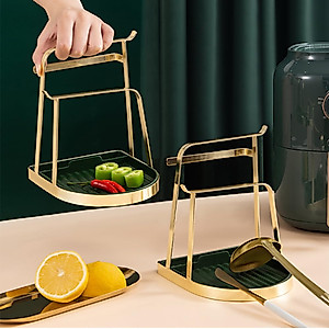 Pots and Pans Organizer Pot Lid Holders With Drain Tray Cutting Board Holde Multifunctional Storage Rack for Baking Sheets, Skillets, Frying Pans, Pots, Lids, Cutting Boards Kitchen Countertop