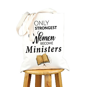 VAMSII Minister Tote Bag Women Minister Gifts Pastor Appreciation Gifts only the Strongest Women Become Ministers (Women Ministers)