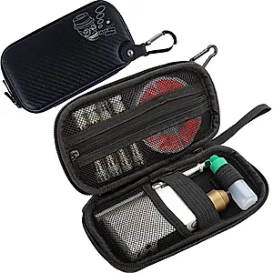 HUIZHU Empty EVA Hard Shell Vape Case eGO Carrying Case Empty Multi-Functional EVA Hard Shell Case with Non-Slip Elastic Bands (Black)