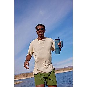 Stanley Quencher H2.0 Tumbler with Handle and Straw 30 oz | Flowstate 3-Position Lid | Cup Holder Compatible for Travel | Insulated Stainless Steel Cup | BPA-Free | Blue Spruce