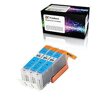 OCProducts Compatible Canon CLI-271 CLI-271XL Ink Cartridge 3 pack for PIXMA MG7720 MG5720 MG6820 TS5020 TS6020 TS9020 (Cyan)
