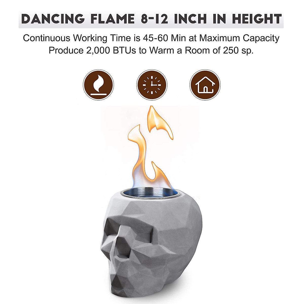 BRIAN & DANY Tabletop Fire Pit, Portable Mini Fireplace for Indoor and Outdoor Use