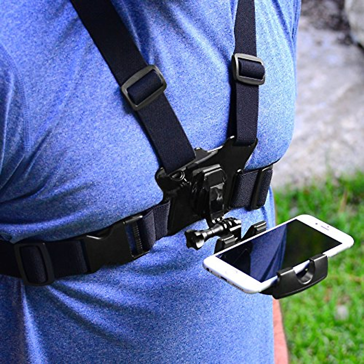 Pixlplay – Smartphone Chest Mount - Universal Holder Compatible with iPhone and Samsung Phone Mount for Filming or Photos