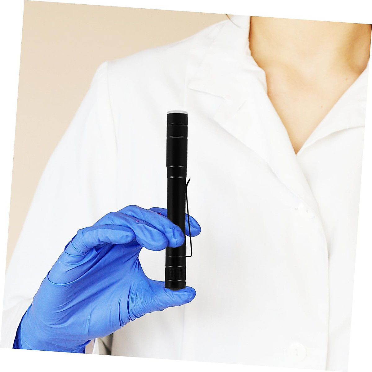 OSOLADY Medical Pen Light Nursing Light Pen with Light Doctor Pen for Diagnose Aluminum Alloy Black