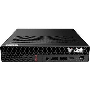 Lenovo TS P360 Tiny Business Desktop (12-Core Intel i7-12700T, 32GB DDR5 4800MHz RAM, 2TB PCIe SSD, NVIDIA T400 4GB, WiFi 6, BT 5.2, Win 10 Pro) w/Hub