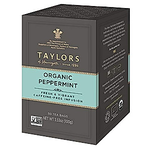 Taylors of Harrogate Organic Peppermint Herbal Tea, 50 Count