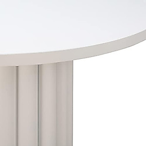 TOV Furniture Kali 55" White Round White Dining Table