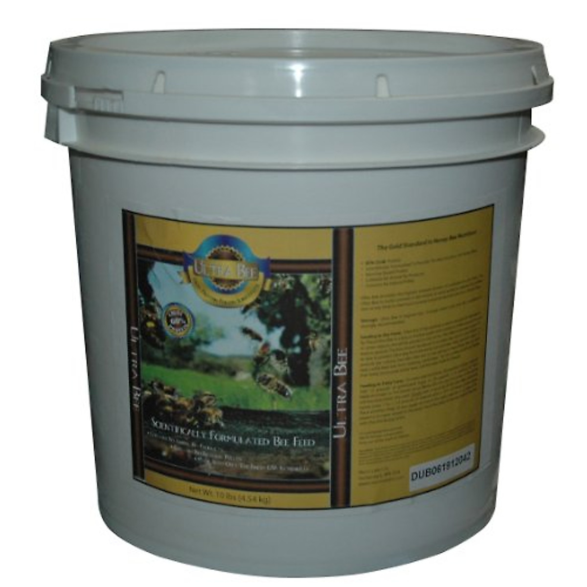 Mann Lake FD210 Ultra Bee Dry Feed Pail, 10-Pound