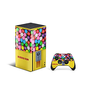 ZOOMHITSKINS Compatible with X1 Series X, Bubble Gum Yellow Colorful Vintage Candy Cute, Durable, Bubble-Free, Made in USA