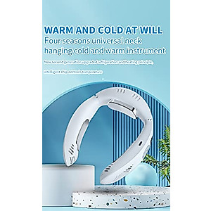 2022 upgraded cooling heating three-sided large-area Portable Air Conditioner Neck Fan heatstroke prevention camping holiday hanging It can also be used on vacation to cool the face, white