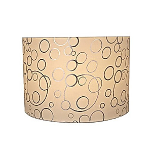 Aspen Creative 31163 Transitional Drum (Cylinder) Shaped Spider Construction Lamp Shade in White, 16" wide (16" x 16" x 11")
