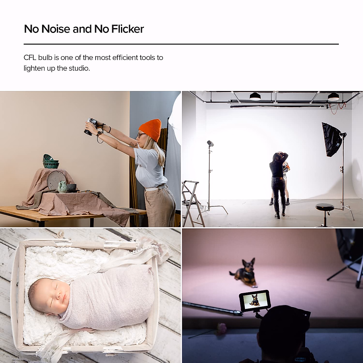 LimoStudio [6-Pack] 45W Full Spectrum Spiral Photo Light Bulb, Energy Saving 6500K Pure White Daylight Balanced CFL Light for Photography and Video, AGG2707