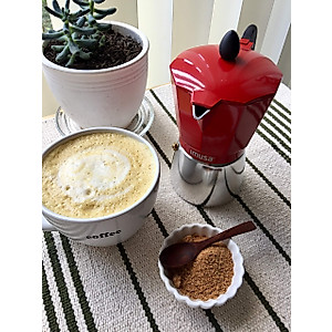 IMUSA USA B120-42T Aluminum Stovetop Coffeemaker, Espresso Machine, 3-Cup, Red