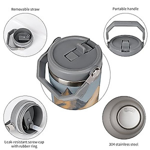 WITHSBKK 30oz Car Cup Black Arabian Horse Printed with Portable, Stainless Steel Travel Mug, Vacuum Insulated Tumbler And Straw, Leakproof for Car & Outdoor, UV Printed Design