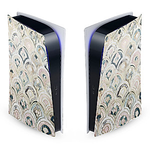 Art Deco Tiles in Soft Pastels Art Mix Matte Vinyl Faceplate Sticker Gaming Skin Case Cover Compatible with Sony Playstation 5 PS5 Digital Edition Console