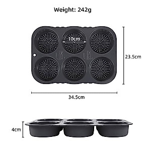 DRemdo Baking tools, household high-temperature hamburger molds, ovens, baking plates, bread molds