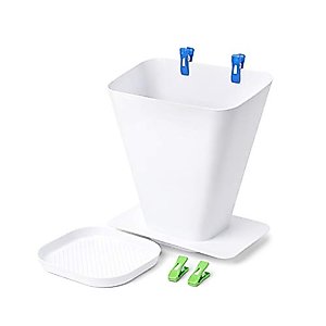 SimplyImagine SprayStand - Cloth Diaper Sprayer Splatter Shield - Contains Spray and Debris When Rinsing Cloth Diapers, Clothing, Shoes, and More in Toilet Spray Bucket Pail