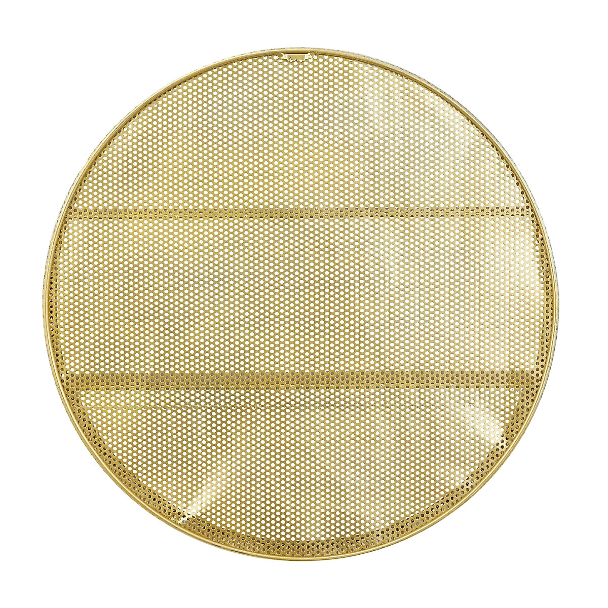 CosmoLiving by Cosmopolitan Metal Round 2 Shelf Wall Shelf, 28" x 5" x 28", Gold