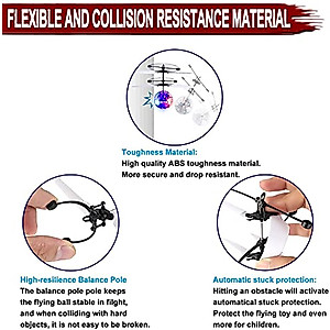 iGeeKid 2 Pack RC Flying Ball Toys Easter Basket Stuffers for Kids 6-14 Boys Lighting Flying Toys Hand Operated Remote Controller Rechargeable Indoor Outdoor Cool Toys for Easter Gifts