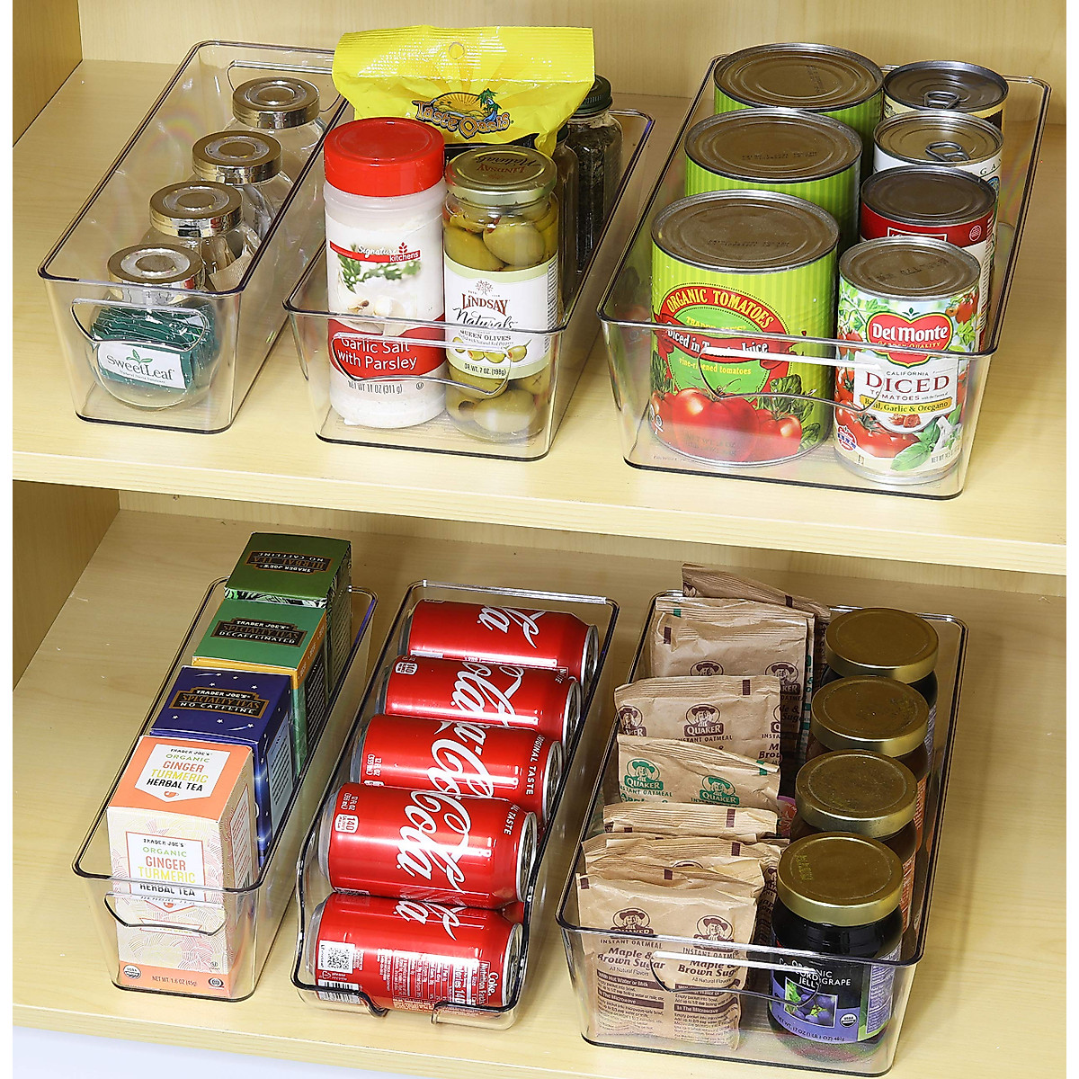 SimpleHouseware Refrigerator Storage Organizer, Assorted Set of 6