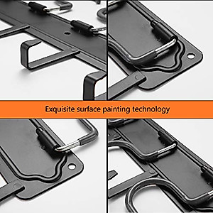 YueTong All Metal Garden Tool Organizer,Adjustable Garage Wall Organizers and Storage,Heavy Duty Wall Mount Holder with Hooks for Broom,Rake,Mop,Shovel.(3 Pack)