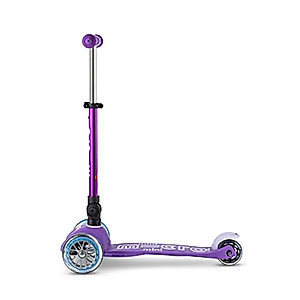 Micro Kickboard - Foldable Mini Deluxe Scooter, 3-Wheeled, Lean-to-Steer, Swiss-Designed, Award-Winning for Toddlers and Preschoolers Ages 2-5 (Purple)