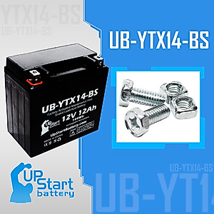Replacement for 2001 Honda TRX350 Rancher 350 CC Factory Activated, Maintenance Free, ATV Battery - 12V, 12AH, UB-YTX14-BS