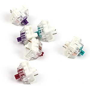 yue Novelkeys Cream Kailh MX SMD 5 Pin RGB Switches for Backlit Mechanical Gaming Keyboard (10 pcs, Pro Burgundy)