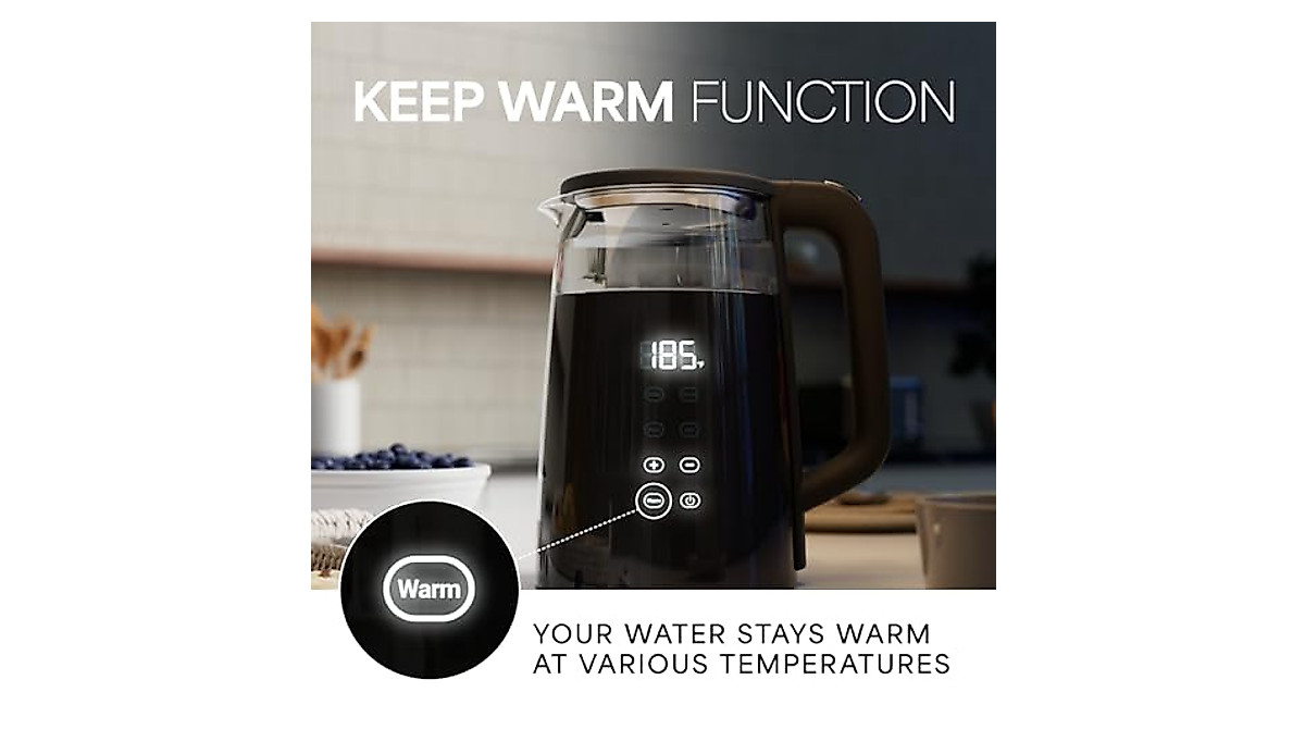 Veken Electric Kettle - 1.7L with Temperature Control
