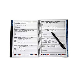 RE-FOCUS Password Book with Alphabetical Tabs 10"x7.6" Spiral Bound Credentials keeper Saves All Internet Login Details (Pink)