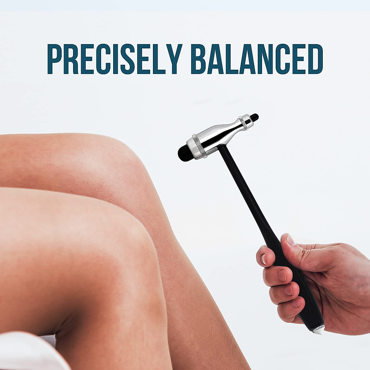 Tromner Reflex Hammer Neurological Medical Tool with Built-in Brush for Cutaneous and Superficial Responses — Light Percussion Reflex Hammer Medical Tool for Reflex Testing