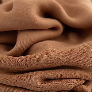 Little Unicorn – Caramel Deluxe Swaddle Set | Set of 2 | 100% Rayon Muslin from Bamboo | Super Soft | Newborns and Infants | Large 47” x 47” | Machine Washable