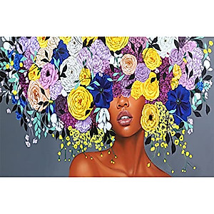 LWZAYS Paint by Numbers for Adults, DIY Girls Adult Paint by Numbers Kits on Canvas Flowers Painting Kits for Kids Beginner Unframed Oil Painting Kits Gift Arts Crafts for Kids and Adults 16''x20''