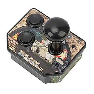 Luqeeg Double Joystick Game Console, Handheld Game Console Arcade Game Console with Various Classic Games Double Player Joystick Game Controller Gaming System, Plug & Play (Black)