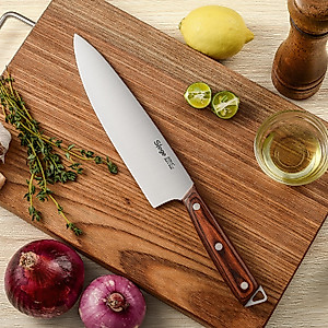 Knife Set,15-Piece Kitchen Knife Set with Block Wooden - High Carbon Stainless Steel Slege Knives Set,Ultra Sharp Full Tang Forged