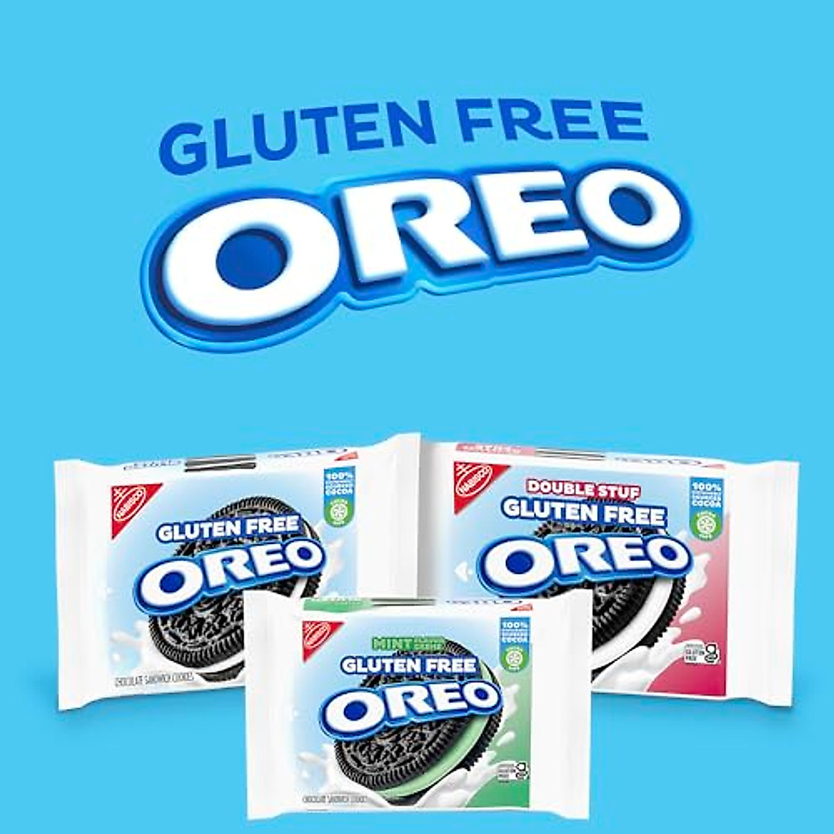 OREO Original & OREO Double Stuf Gluten Free Cookies Variety Pack, 4 Packs