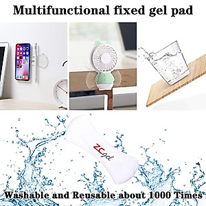 ZC GEL Anti Slip Gel Pad Phone Holder for Car, Removable and Reusable Anti Slip Dashboard Pad with Heat Resistant and Damage Free Sticky Gel Pads for Sunglasses, Keys, Coins and More (7.3" x 4.2")