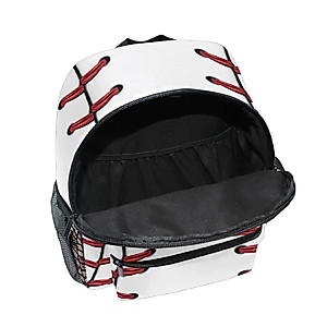 Sinestour Custom Baseball Kid's Backpack Personalized Backpack with Name/Text Preschool Backpack for Boys Customizable Toddler Backpack for Girls with Chest Strap