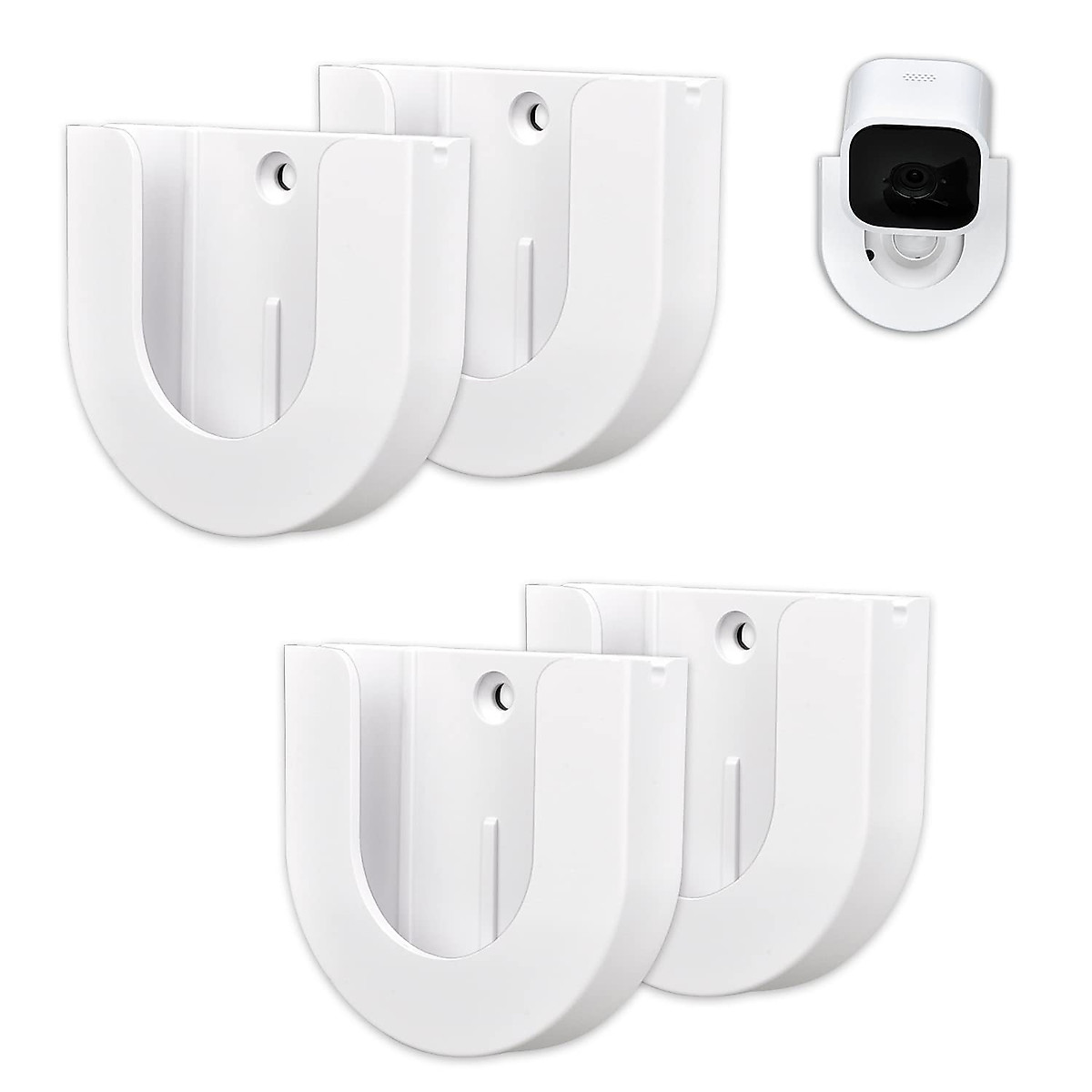 4pack Blink Mini Camera Wall Mount , Strong Adhesive Wall Mount for Blink Mini Indoor Camera, No Drilling or Screw Secured Fixed,Easy to Install