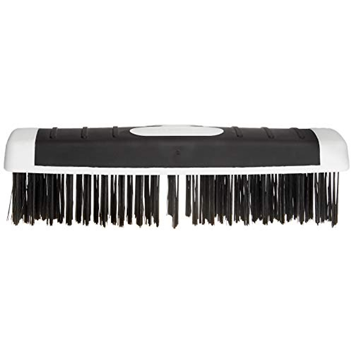 Amazon Basics 6 x 19 Soft Grip, Carbon Steel, Block Wire Brush with Pole Thread, Black, yellow