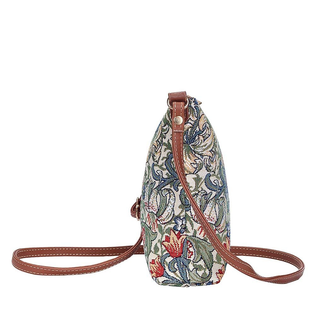 Signare Tapestry Small Crossbody Bag Sling Bag for Women with William Morris Golden Lily Design (SLING-GLILY)