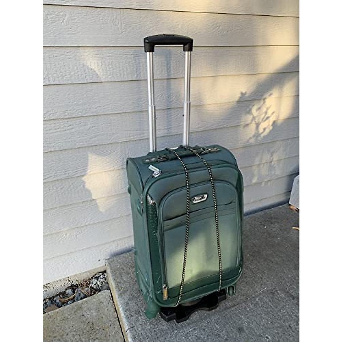 Mount Plus A6 Folding Luggage Cart and Dolly | 77 Lb Capacity | Portable Lightweight Luggage Trolley Cart with Telescoping Handle and 4 Rubber Wheels | Steel Frame