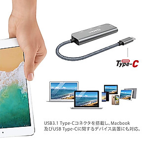 SEKC STC-H04 USB C Hub, Type-C PD Charging Multi-Function (60W), 4K HDMI x 1, USB 3.0 x 2