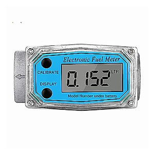 Flow Control Meter Digital Flow Meter, Flowmeter Gauge 1" NPT LED Digit Fuel Meter, PCB Flow Indicator Sensor Counter Used in Petroleum,Food, Etc.