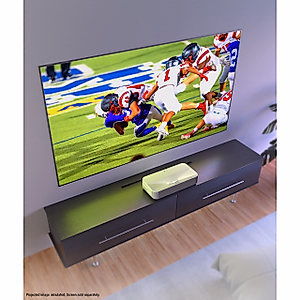 2022 New Upgrade Epson EpiqVision Ultra LS800 Ultra Short Throw 3-Chip 3LCD Smart Streaming Laser Projector, 4,000 Lumens, 4K PRO-UHD, HDR, 150", Android TV, 2.1ch Yamaha Built-in Speakers - White