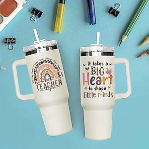 Teacher Gifts For Women - Teacher Appreciation Gifts From Students - Christmas Gifts for Teachers - Teacher Gifts For Birthday, Appreciation Week, Back To School - Teacher Valentine Gifts Tumbler 40Oz