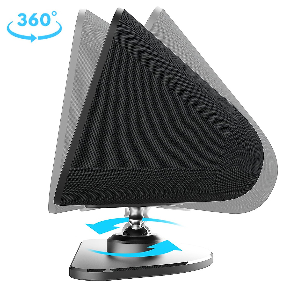 ezbnb Adjustable Stand for Echo Show 5 (3rd Gen), Aluminum Smart Display Stand with Strong Magnetic, Full Anti-Slip Base, Tilt + Swivel, Compatible with Show 5 (3rd Gen)& iPhone 14