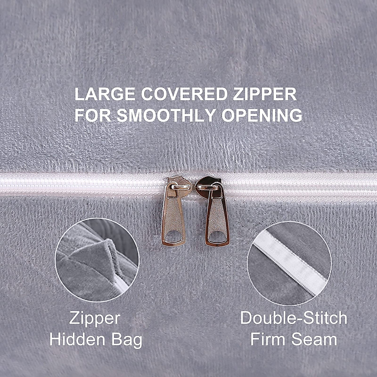 SLIGUY Pregnancy Pillow Cover G Shaped, 57-Inch Replacement Pillowcase, Used for Maternity Pillows, 100% Velvet, Double Zipper Stretch Fabric, Super Soft, Universal Type